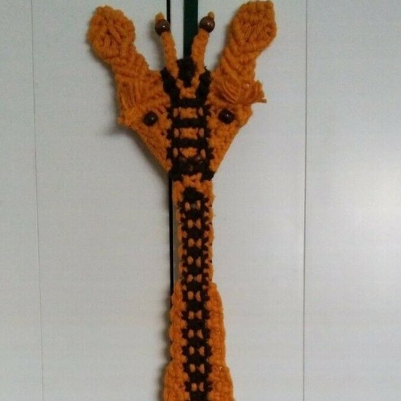 Hand Crafted | Wall Decor | Macrame Giraffe Boho African Safari Rope ...